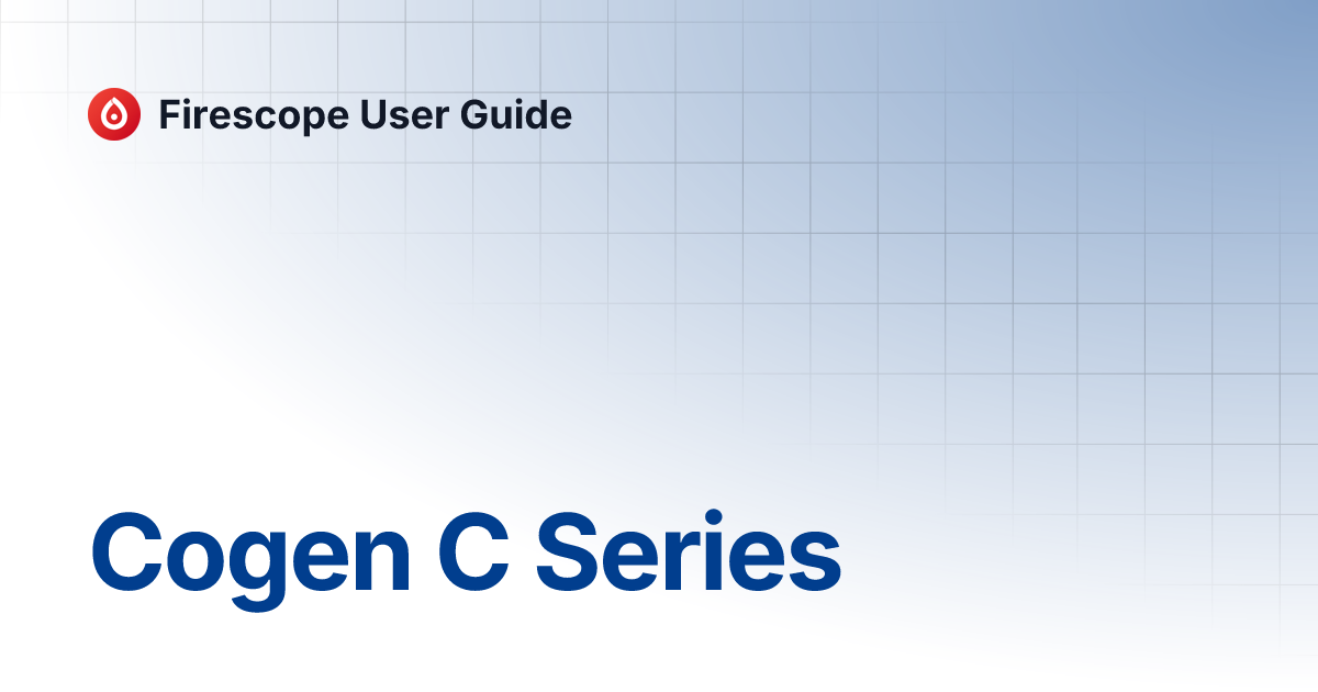 Cogen C Series | Firescope User Guide